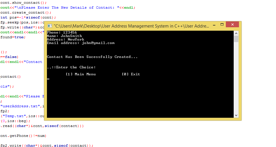 User Address Management System in C++ Free Source Code | SourceCodester